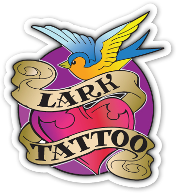 $3.00: STICKER - Lark Tattoo Classic Logo Die-Cut Sticker